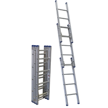 Indalex Pro-Series Aluminium Triple Extension Ladder 1.7m - 4.5m ...